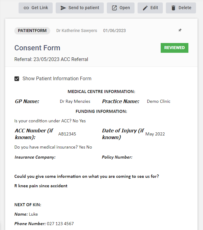 Patient Form - Elixir Help Documentation